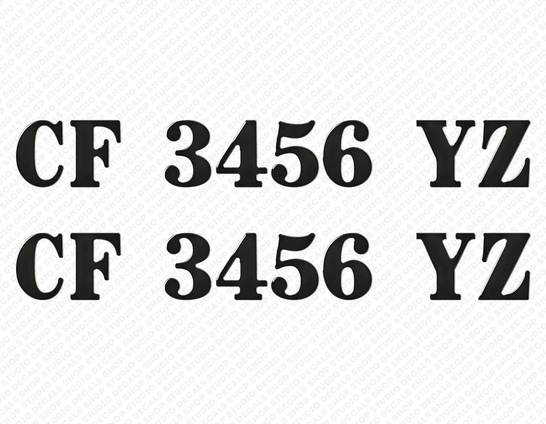 Lund Matching Font Boat Raised Domed Registration Decals Stickers 23 ...