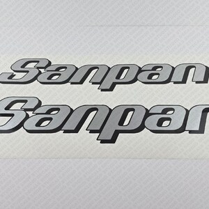 Sanpan Pontoon Boat Logo Silver Decal Set of 2 X 23" - Etsy