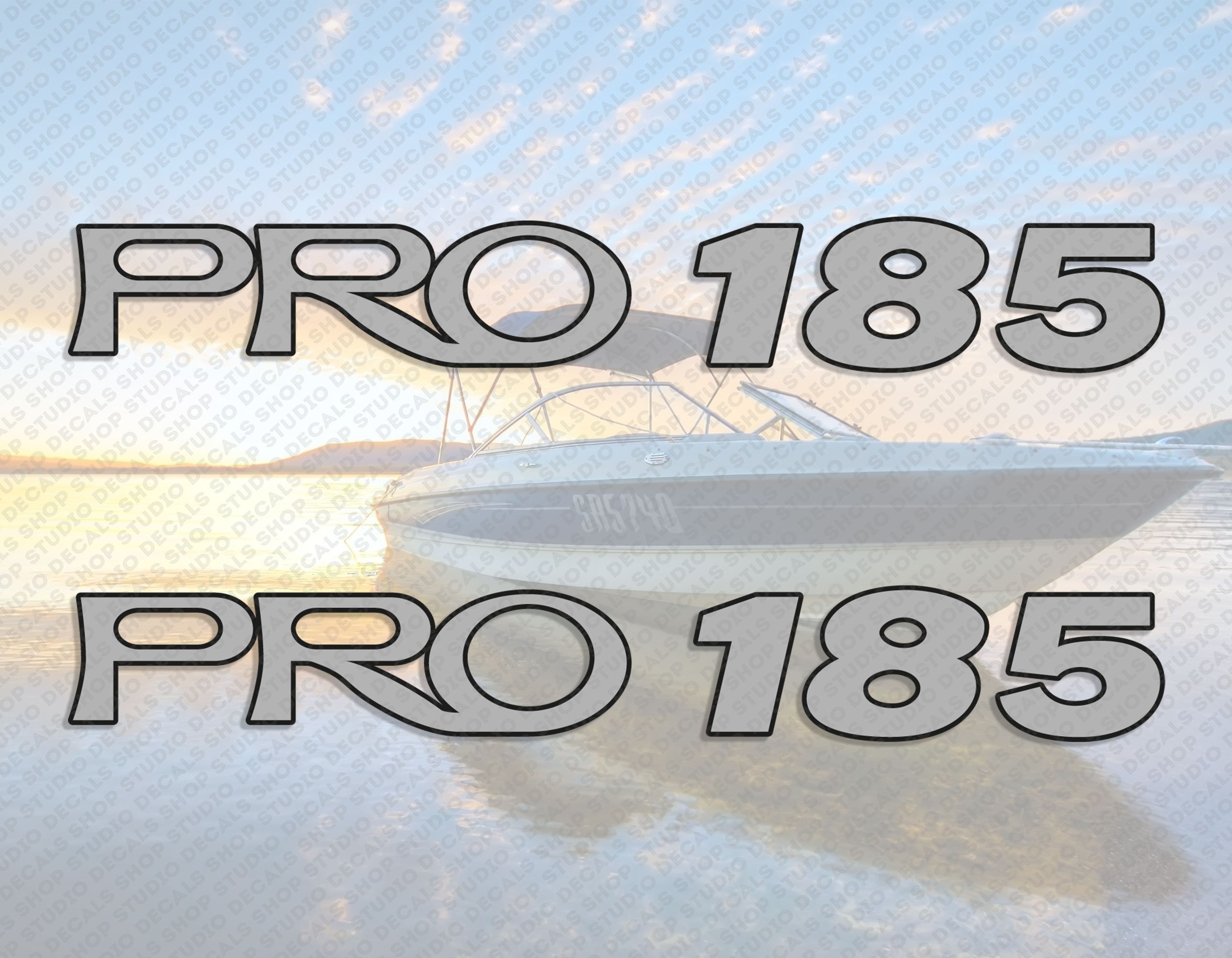 Pro Craft Pro 185 Boat Silver Decal Set of 2 X 14" - Etsy