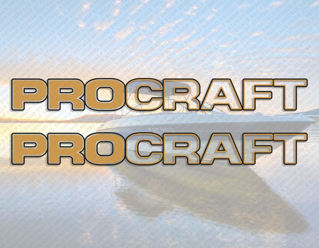 Pro Craft Boat Logo Gold Decal Set of 2 X 31.25 - Etsy Australia