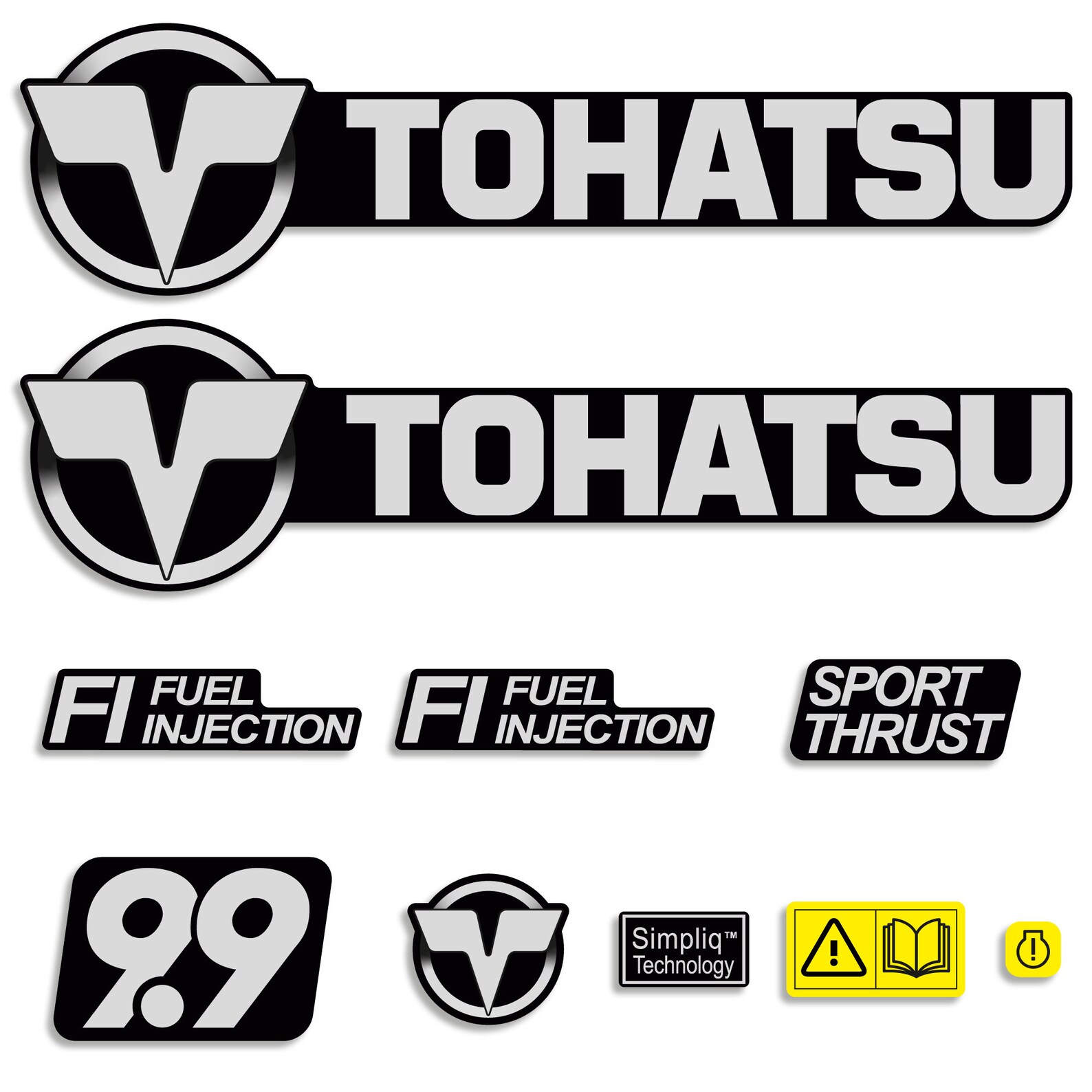 Tohatsu 9.9 HP Four Stroke Efi Outboard Engine Decals Sticker - Etsy