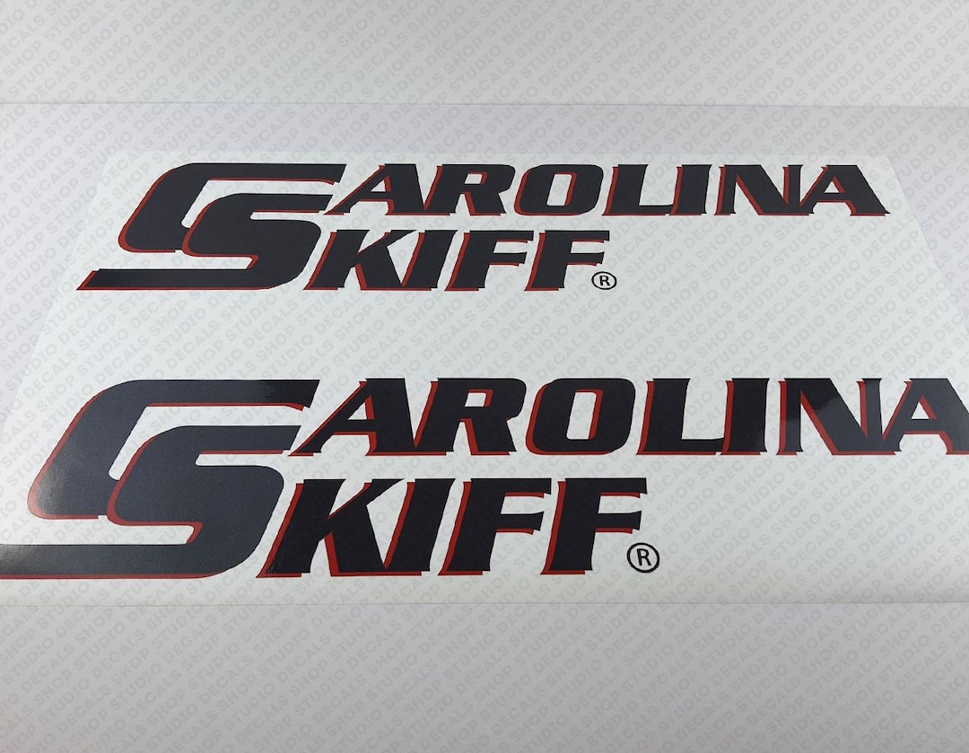 Carolina Skiff Boat Logo Black/red Decals Set of 2 X 31" - Etsy