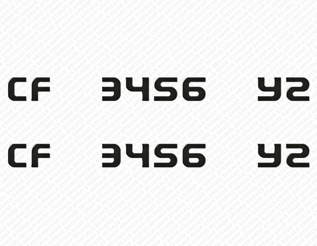 Midnight Express Matching Font Boat Raised Domed Registration Decals ...