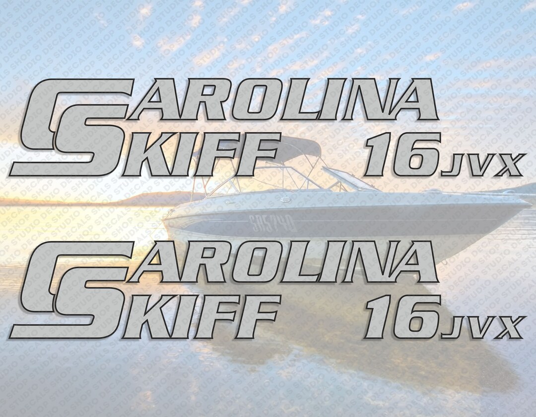 Carolina Skiff 16 JVX Boat Logo Silver Decals Set of 2 - Etsy