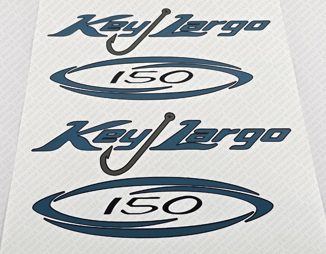 Key Largo 150 Bay Boat Decal Set of 2 X 11" - Etsy