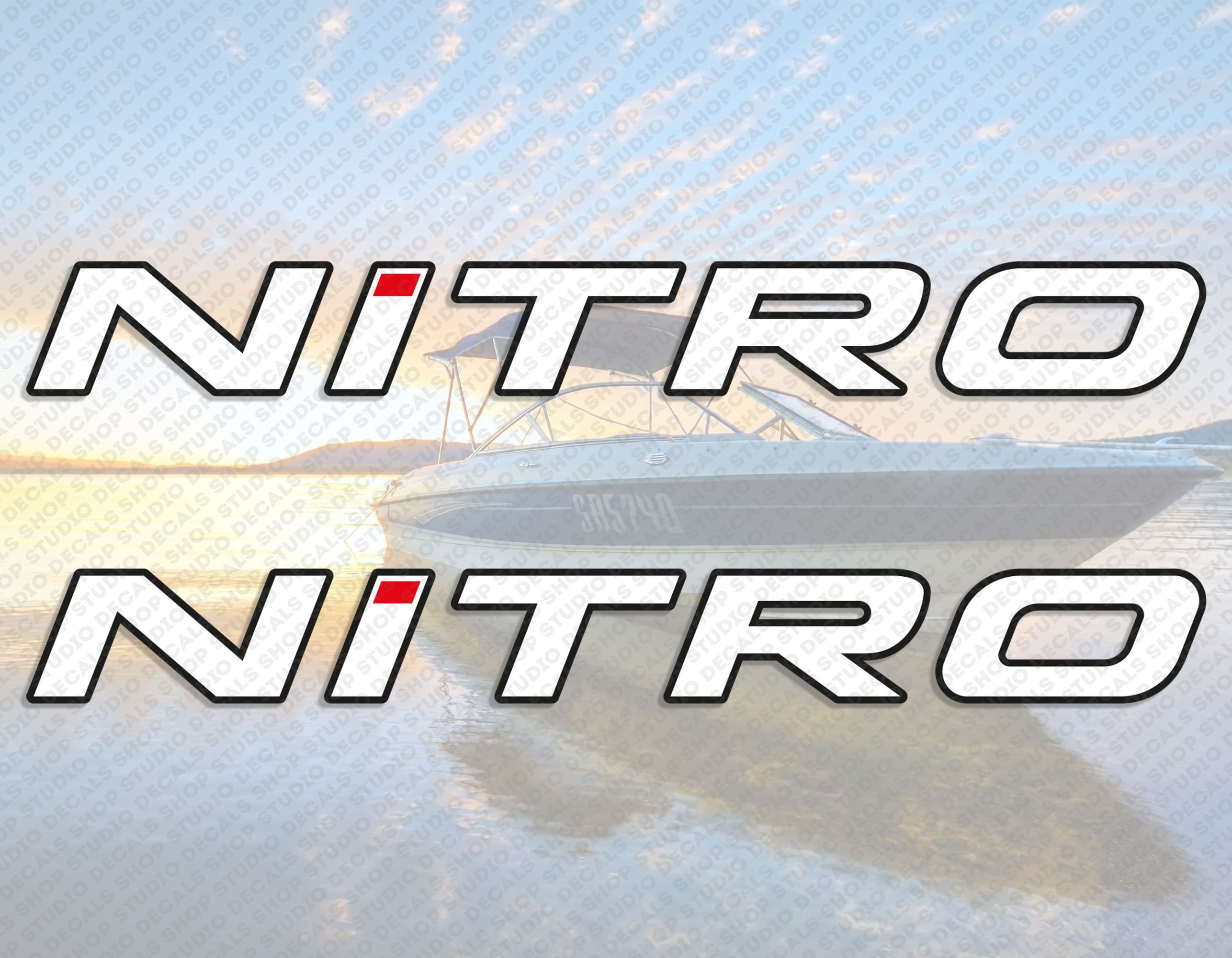 Tracker Marine Nitro Boat White/black Logo Decal Set of 2 - Etsy