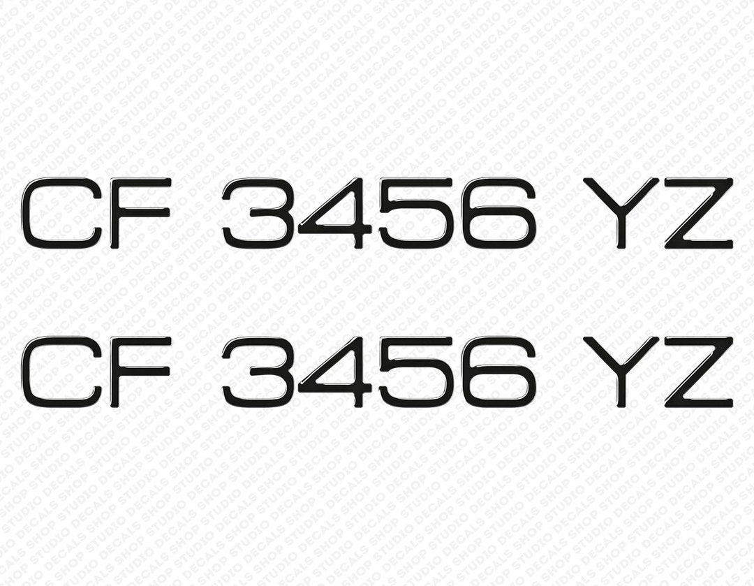 Bertram Matching Font Boat Raised Domed Registration Decals Stickers 30 ...