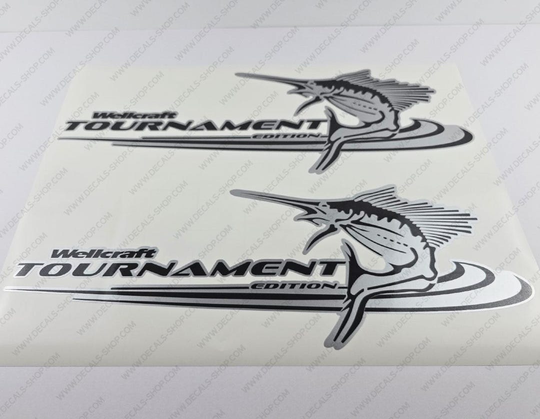 Wellcraft Tournament Edition Boat Silver Decal Set of 2 X 24" - Etsy