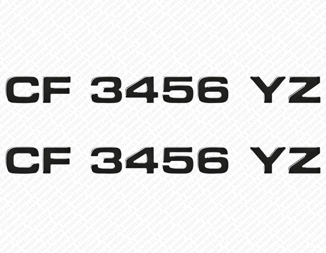 Vexus Matching Font Boat Raised Domed Registration Decals Stickers 35.1 ...