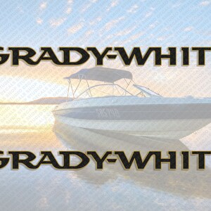 Grady White Boat Logo 2 Colors Decals Set of 2 - Etsy