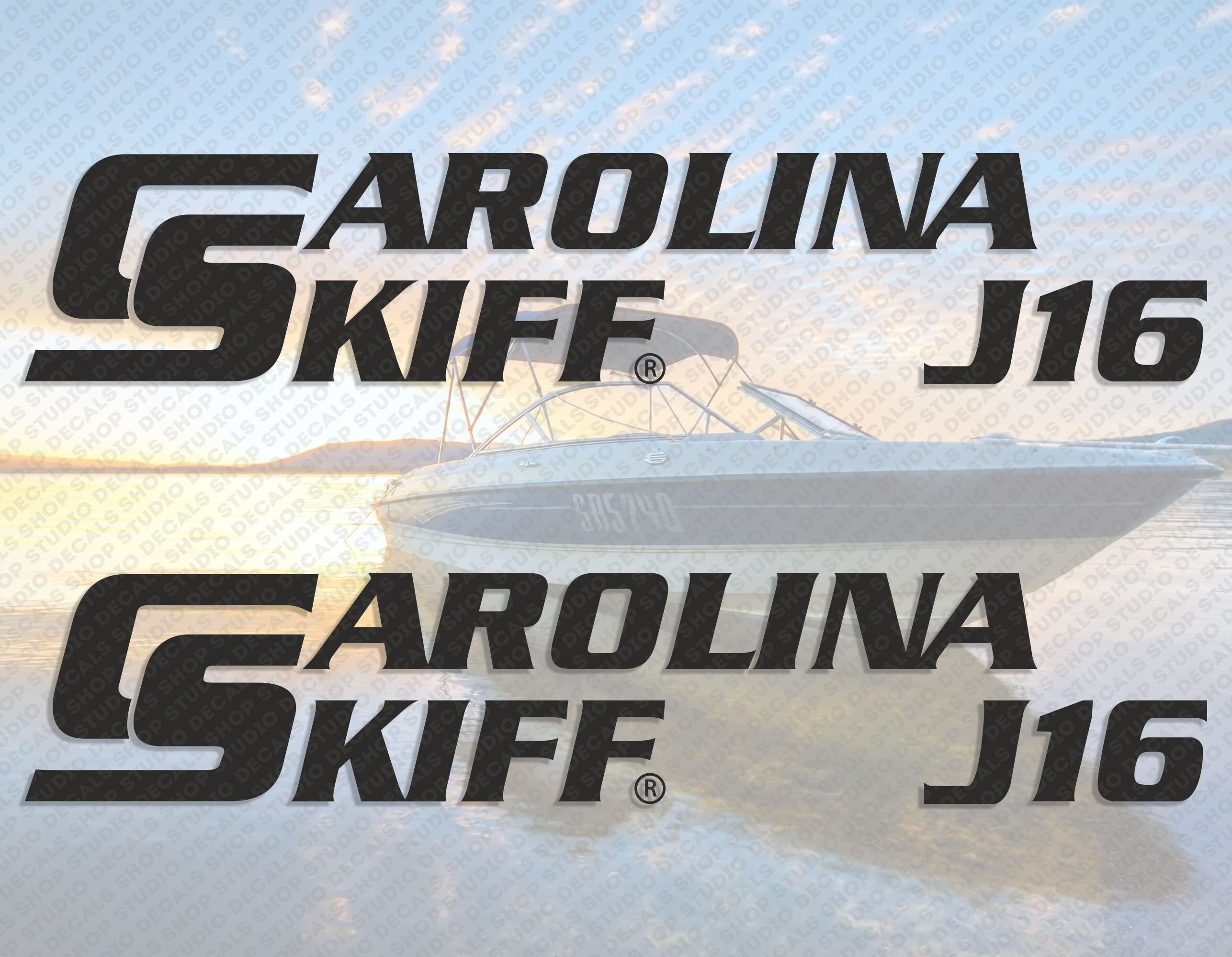 Carolina Skiff J16 Boat Logo Decals Set of 2 - Etsy