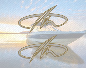 MONTEREY Boat Logo Reproduced Decal Pair of 2. Free Shipping. - Etsy