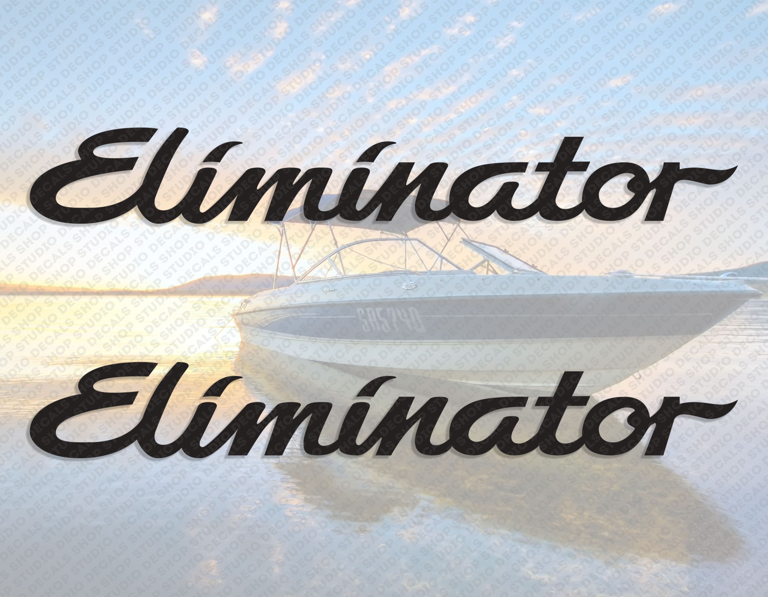 Eliminator Boat Logo Decals Set of 2 - Etsy