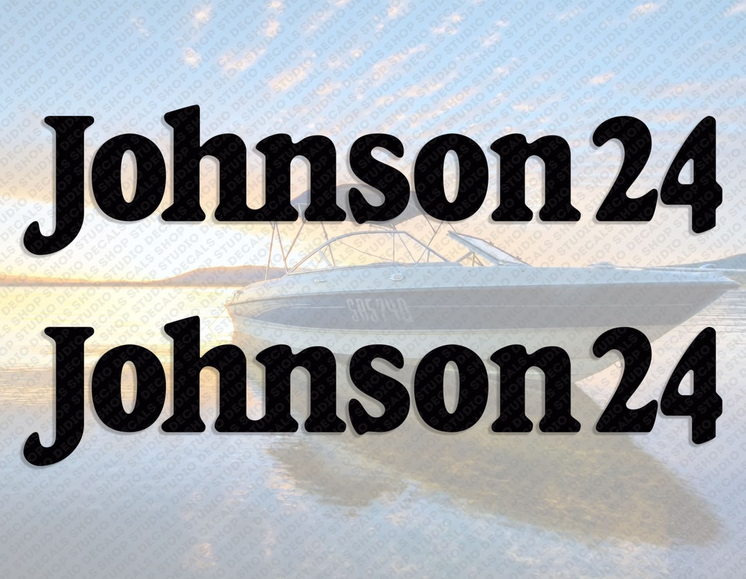 Johnson 24 Boat Logo Decal Set of 2 X 19.5" - Etsy