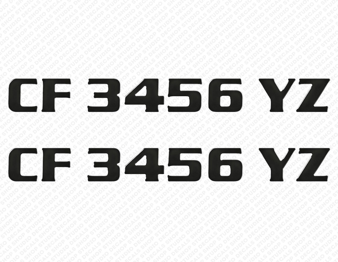 Crevalle Matching Font Boat Raised Domed Registration Decals Stickers ...