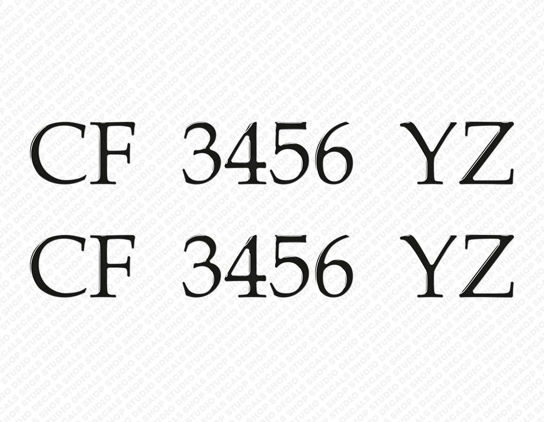 Bennington Matching Font Boat Raised Domed Registration Decals Stickers ...