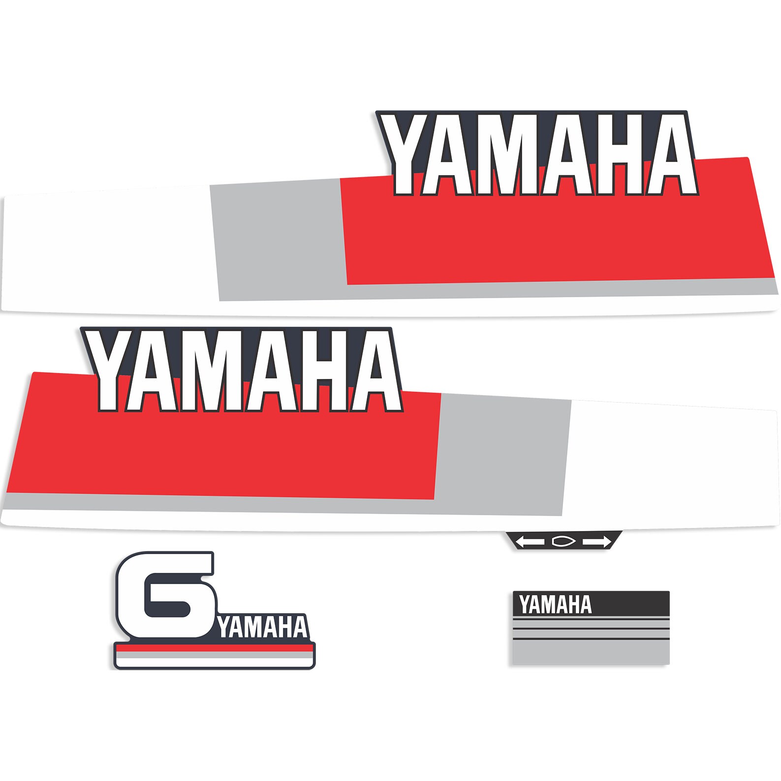 Yamaha 6 HP Two Stroke Outboard Engine Decals Sticker Set | Etsy
