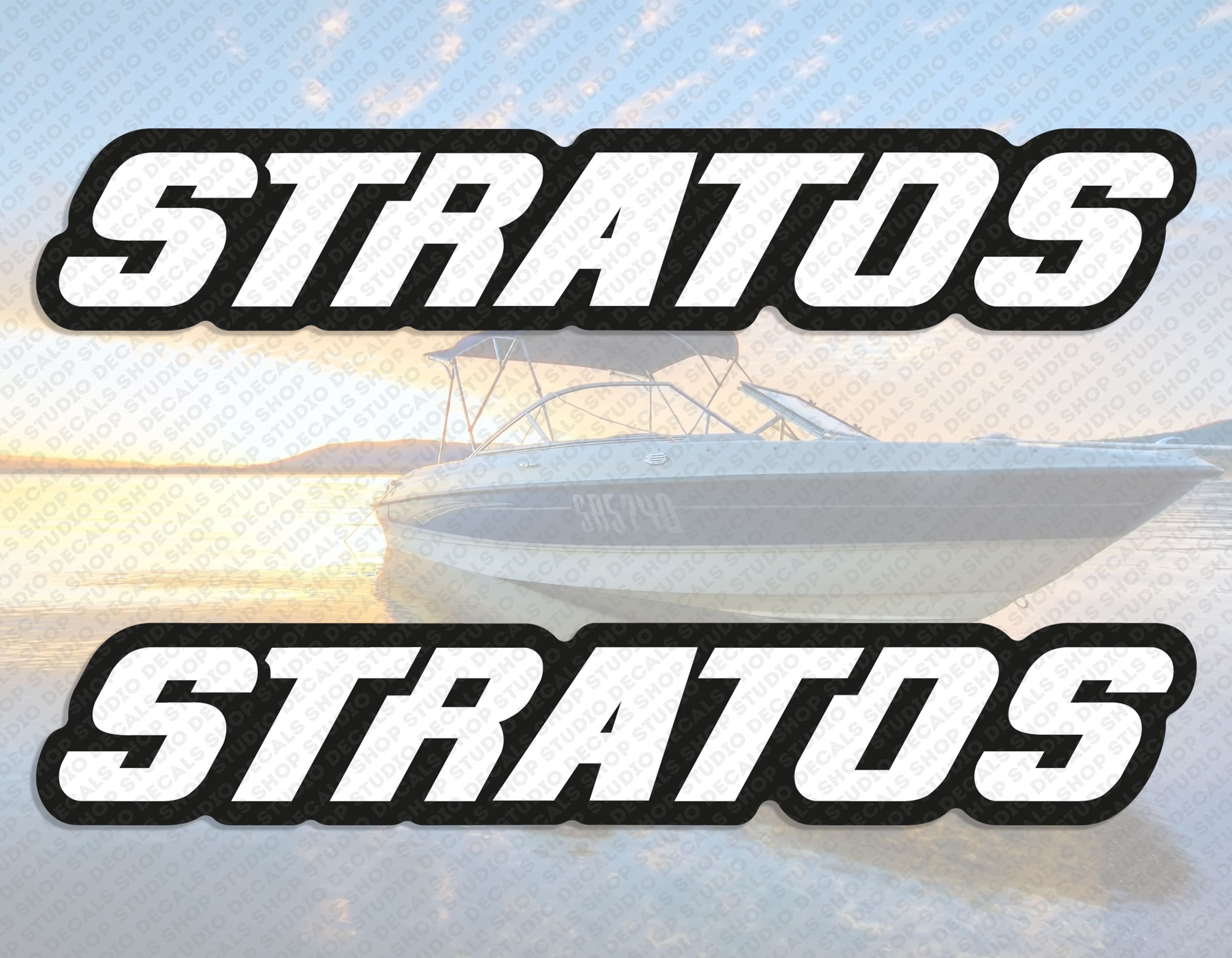 Stratos 278 Bass Boat Logo Mid 1990's Style Decal Set of 2 - Etsy