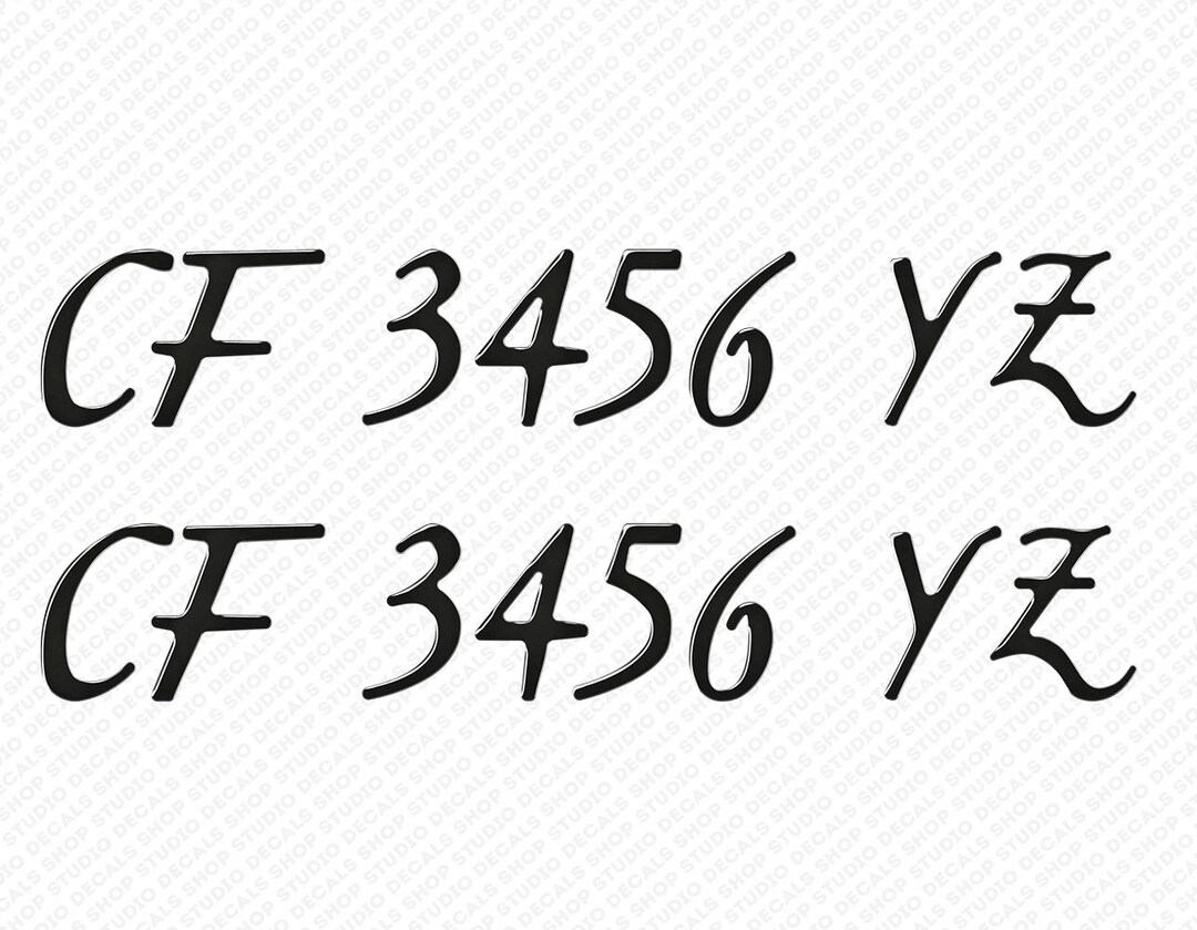 Barletta Matching Font Boat Raised Domed Registration Decals Stickers ...