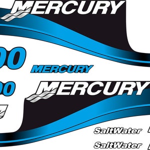 Mercury 200hp EFI Saltwater Outboard Engine Decals Sticker Set - Etsy