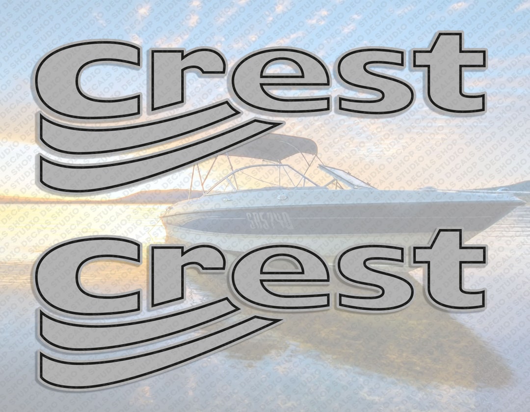 Crest Super Sport Boat 2004 Logo Silver Decal Set of 2 - Etsy