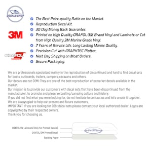 Mariner 5HP 80's Two Stroke Outboard Engine Decals Sticker Set ...