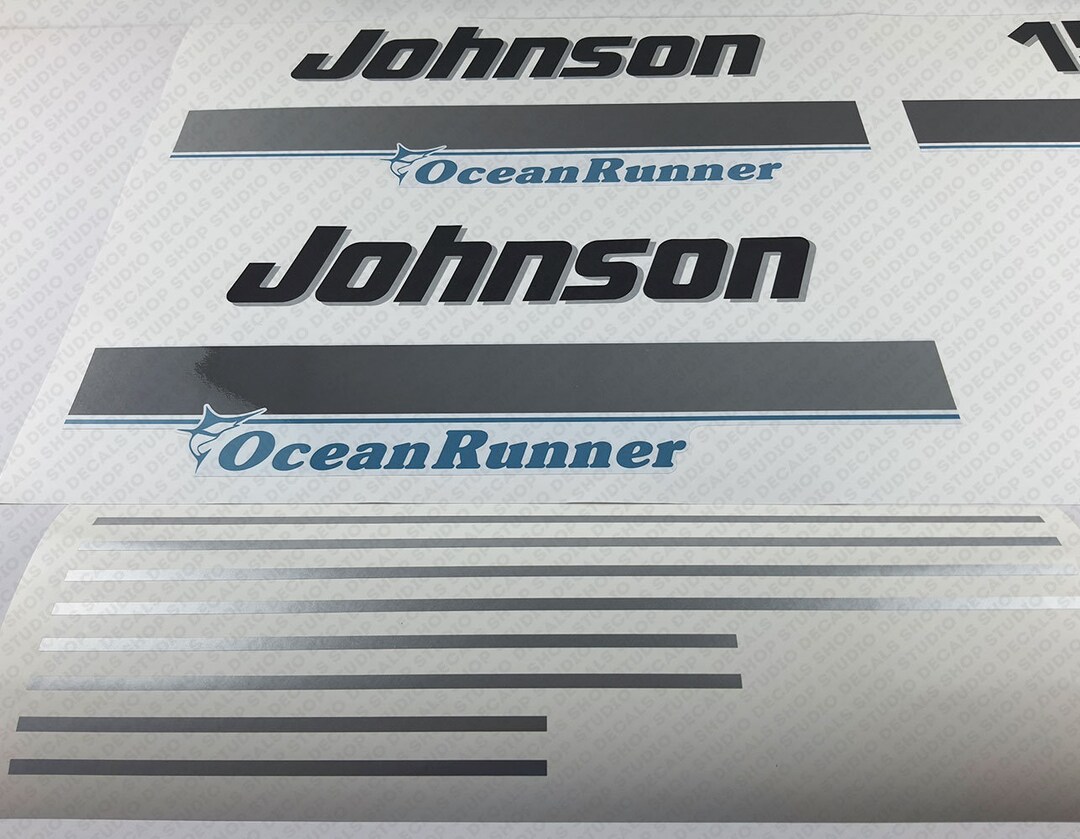 Johnson 150HP V6 Ocean Runner 1993-1998 Outboard Engine Decals Sticker ...
