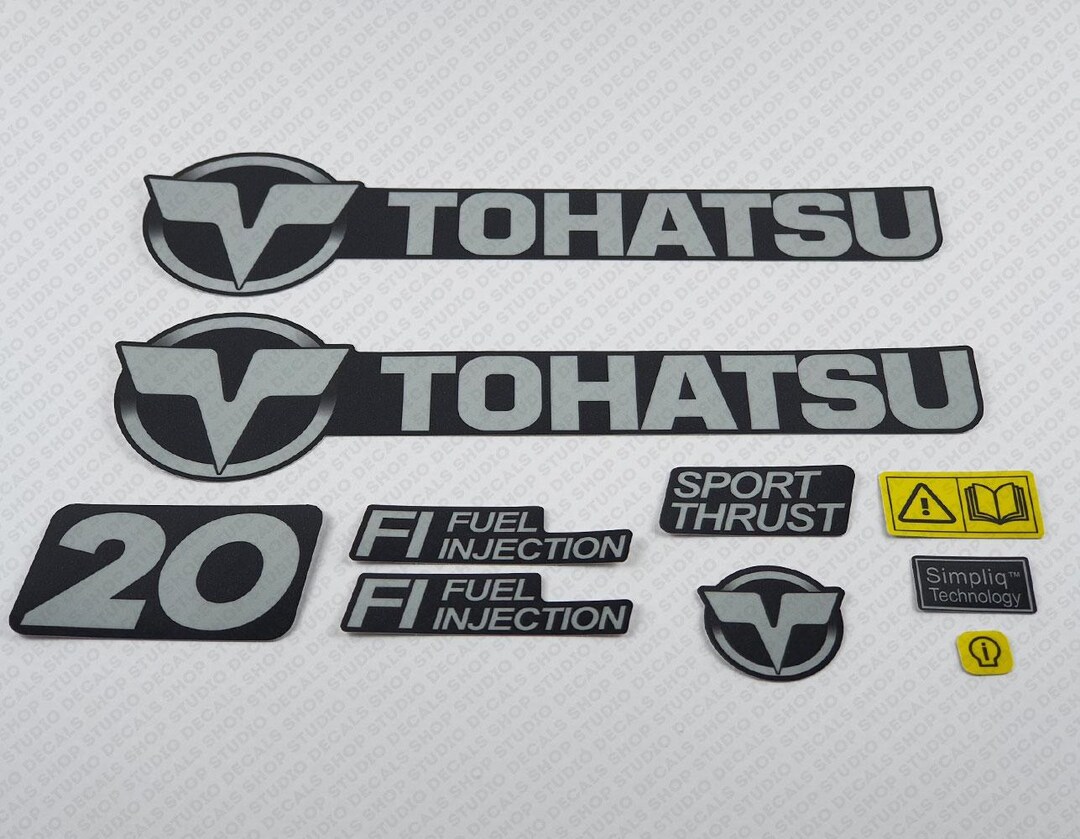 Tohatsu 20 HP Four Stroke Efi Outboard Engine Decals Sticker Set ...