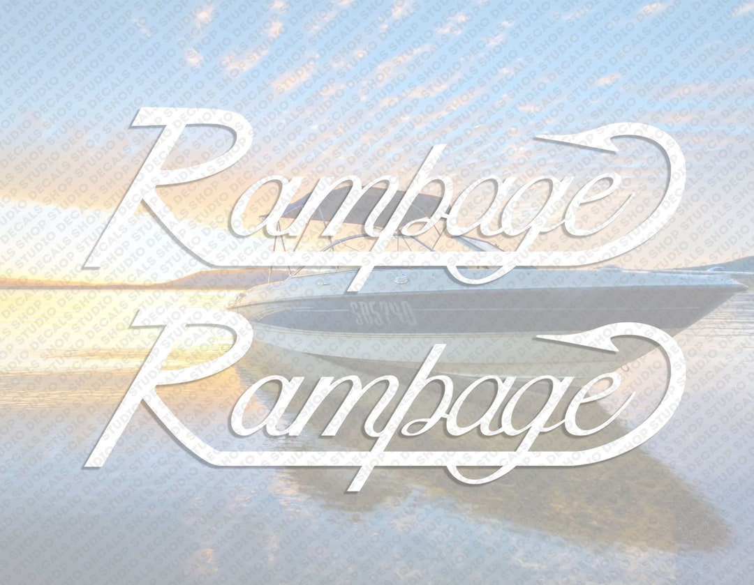 Rampage Boat Logo Decal Set of 2 - Etsy