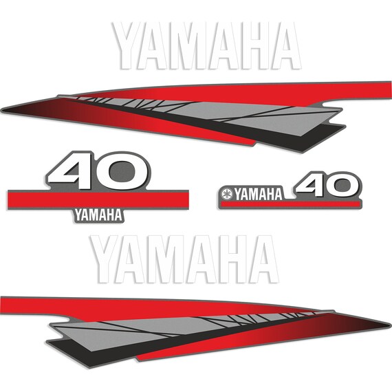 Yamaha 40 HP Two Stroke Outboard Engine Decals Sticker Set | Etsy