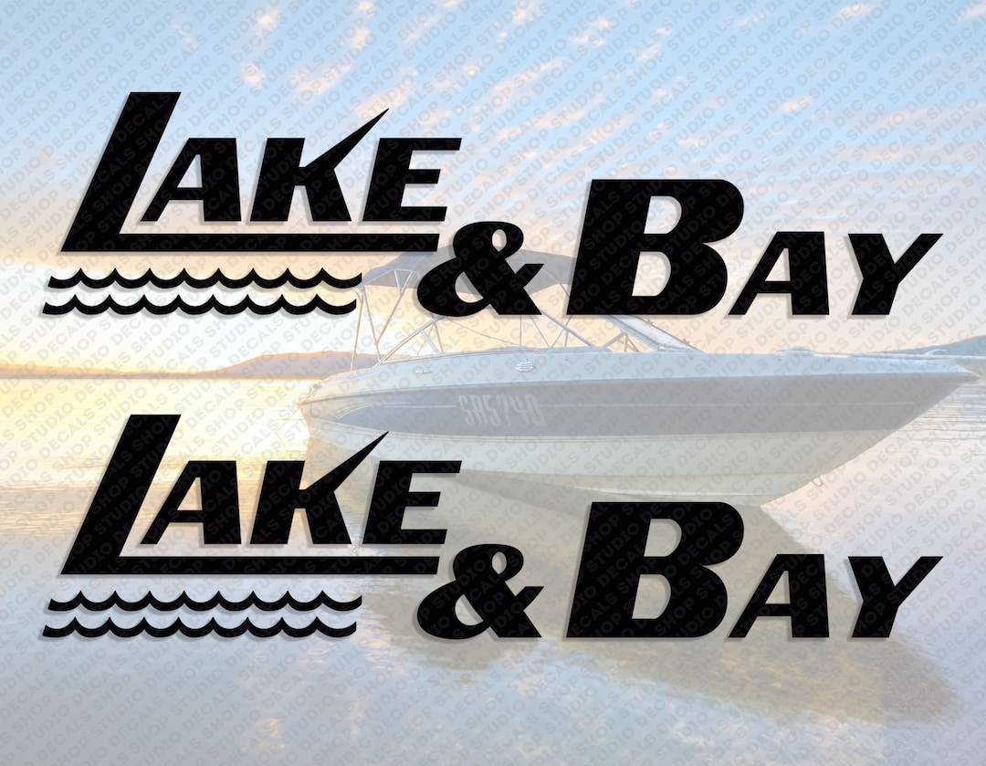 Lake & Bay Boat Logo Decal Set of 2 - Etsy