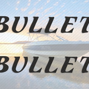 Bullet Boat Logo Decals Set of 2 X 27.5" - Etsy