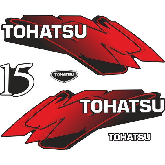Tohatsu 15 HP Two Stroke Outboard Engine Decals Sticker Set | Etsy