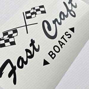 Fast Craft Boat Logo Decals Set of 2 X 7" - Etsy