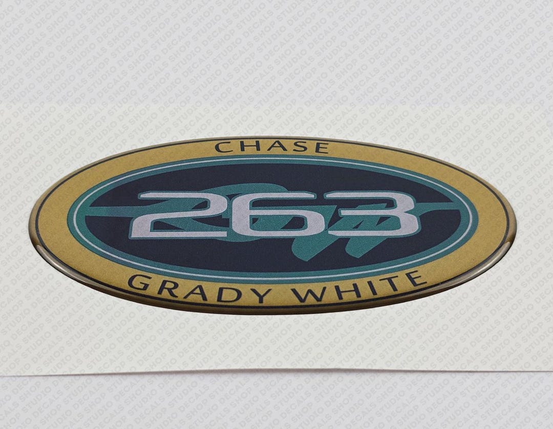 Grady White 263 Chase Raised Domed Decal Sticker 5" X 2.7" 1pcs. - Etsy
