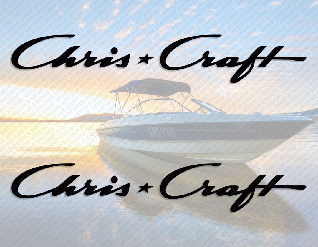 Chris Craft Boat Logo Black Decals Set of 2 - Etsy