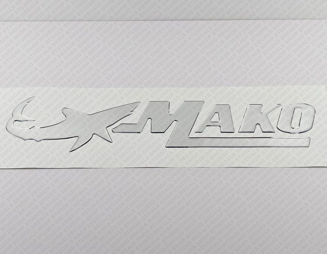 Mako Boat Logo Chrome Raised Domed 3D Decal Set of 2 - Etsy New Zealand