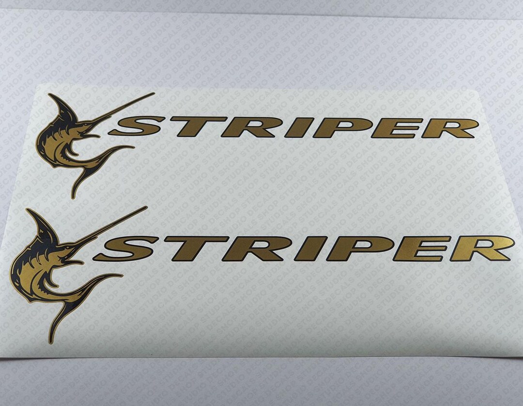 Seaswirl Striper Boat Logo Gold/silver Decal Set of 2 - Etsy
