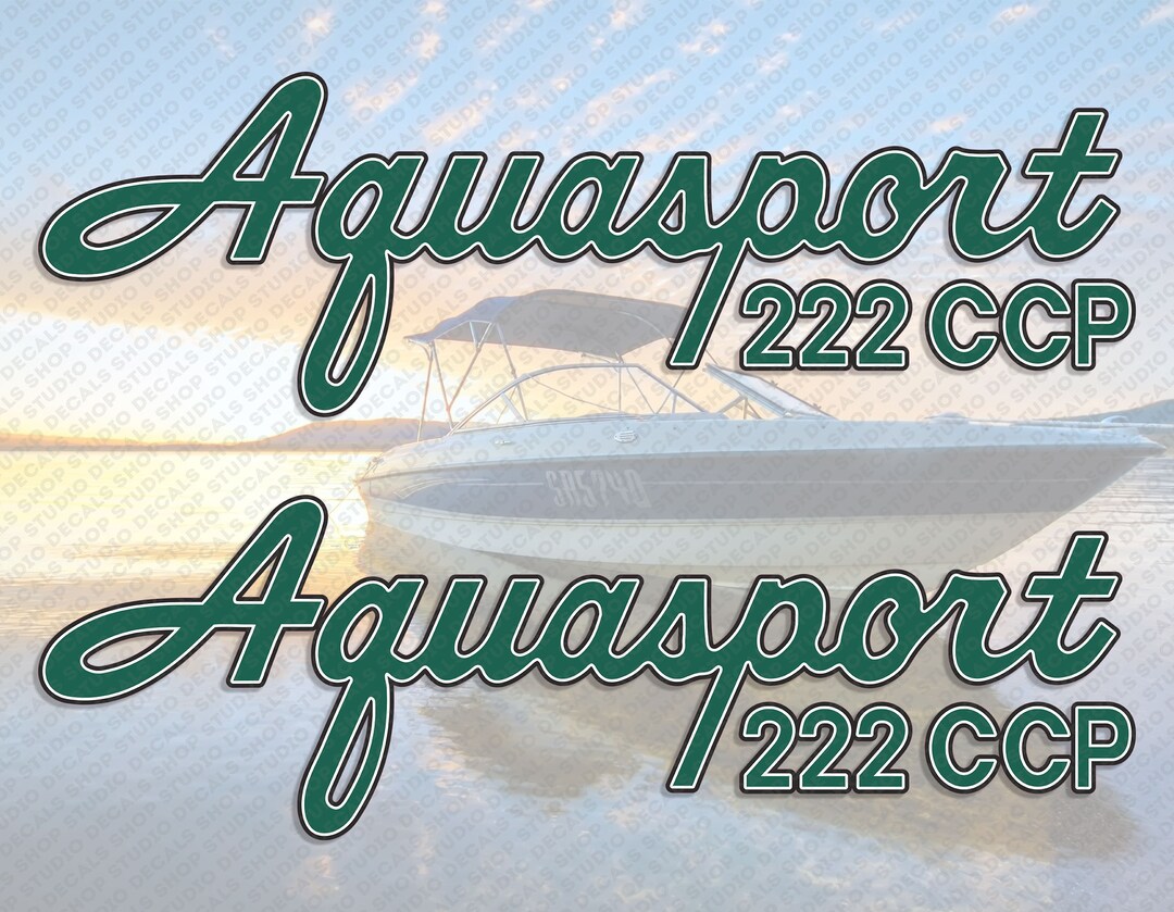 Aquasport 222 CCP Boat Logo Decals Set of 2 - Etsy