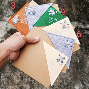 Personalized Hand Embroidered Corner Bookmark, Felt Corner Bookmark ...