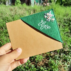 Personalized Hand Embroidered Corner Bookmark Felt Corner - Etsy