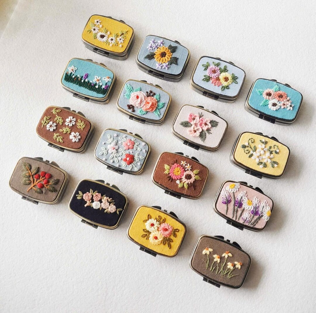 Mini Jewelry Box With Hand Embroidery – Personalized Wedding Gift ...