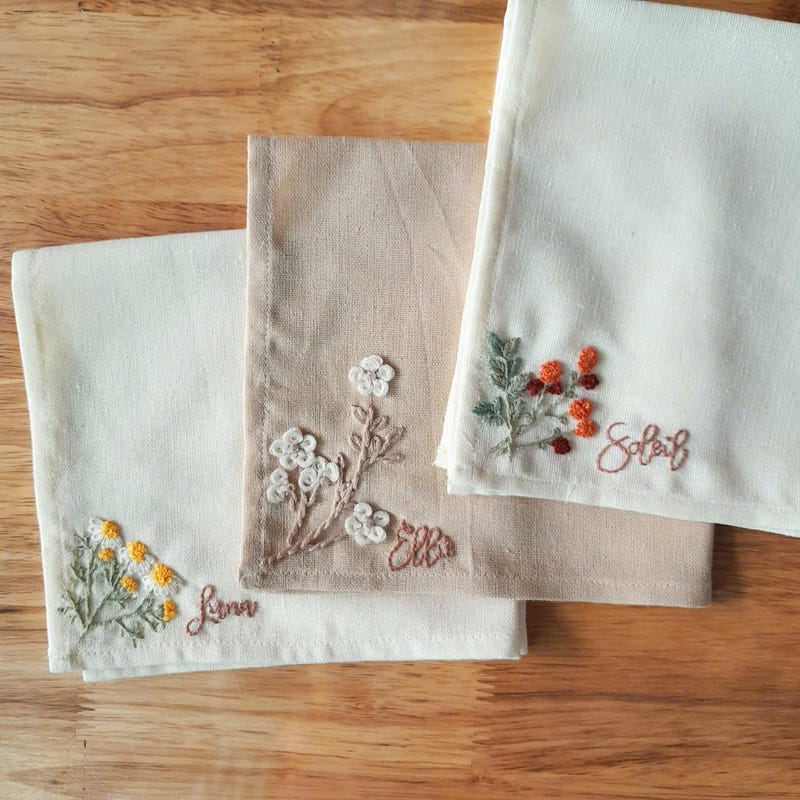Embroidered Handkerchief - Etsy