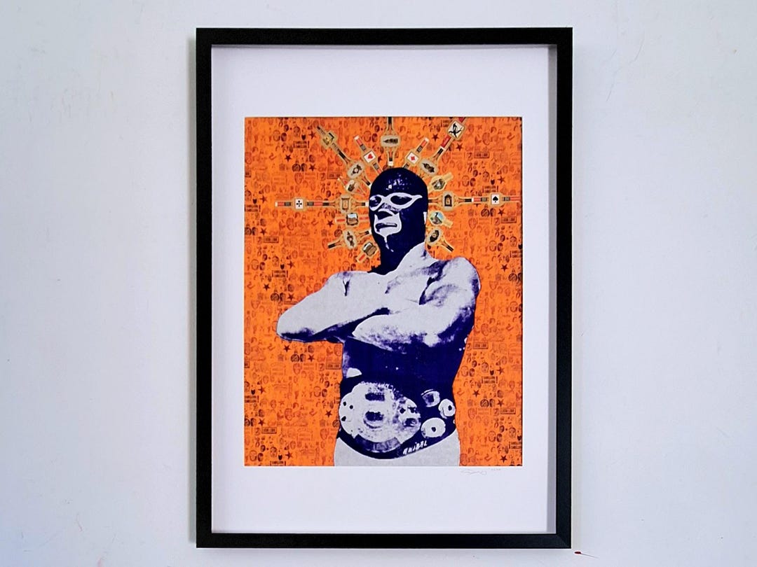 Mexican Wrestling Lucha Libre Luchador Pop Art Painting Silkscreen ...