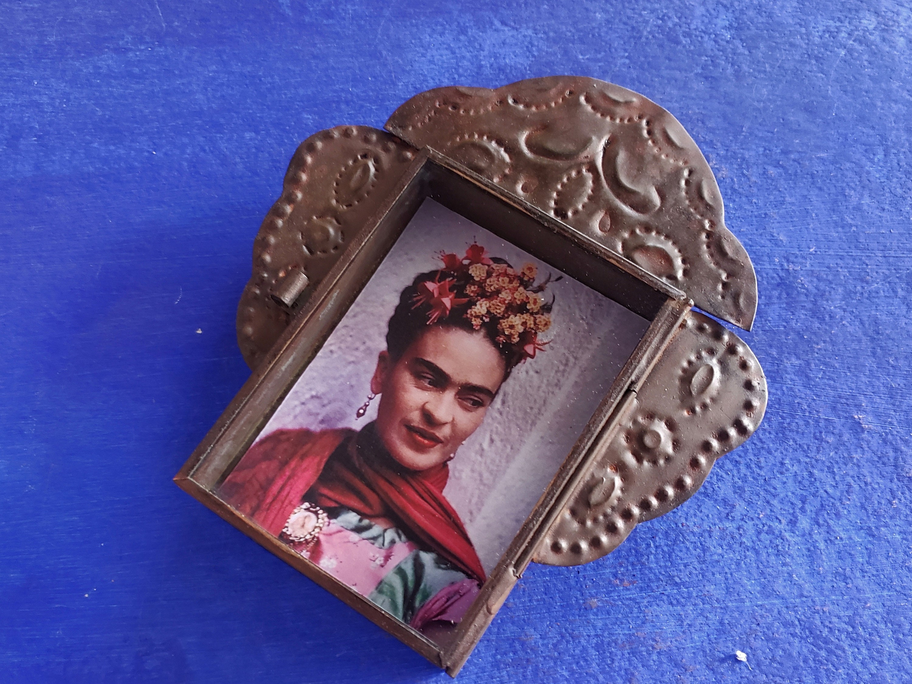 Rustic Mexican Tin Nicho Frida Kahlo Wall Hanging Folk Art - Etsy Australia