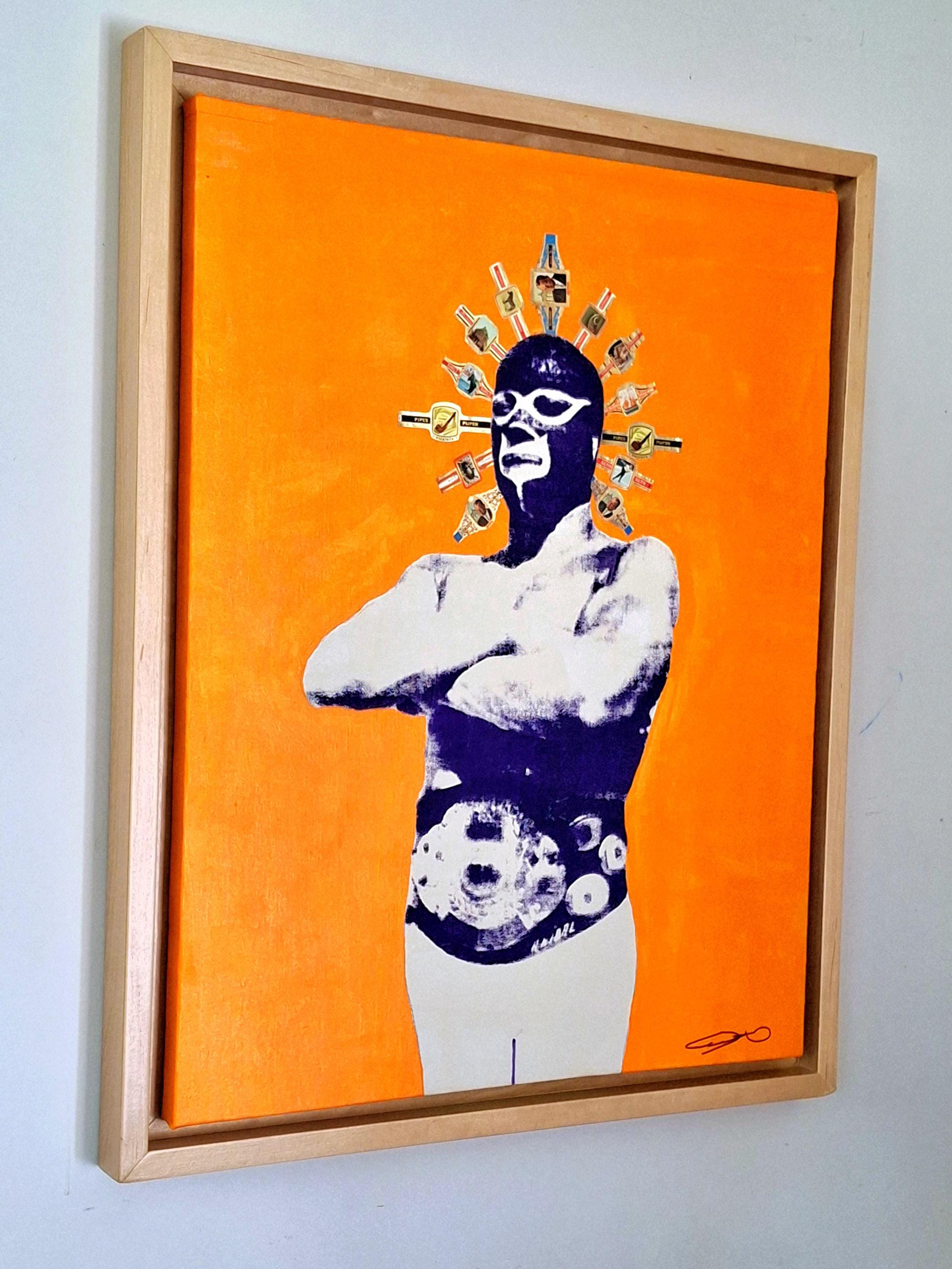 Lucha Libre Saint Icon – Original Mexican Pop Art Painting, Masked ...