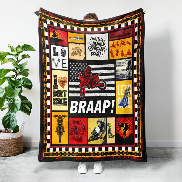 Motorcycle Blanket - Etsy