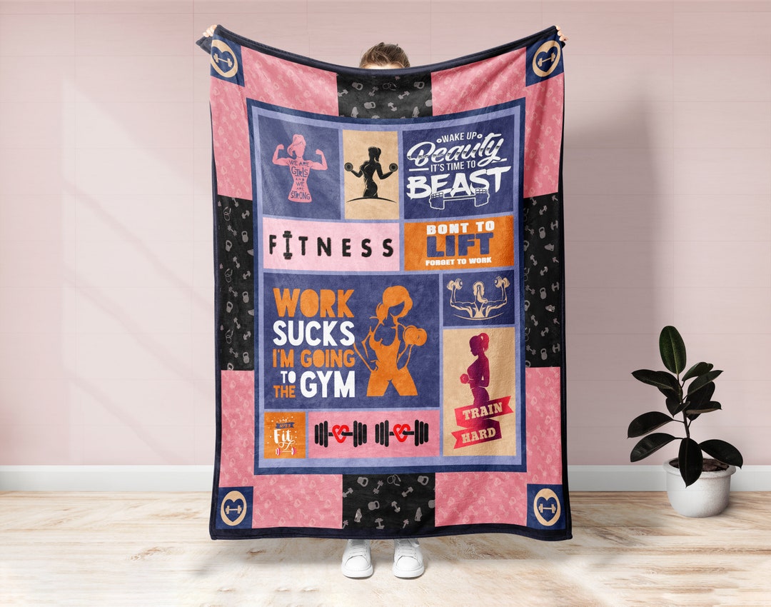 Fitness Girl Blanket, Gym Girl Blanket, Workout Girl Blanket ...