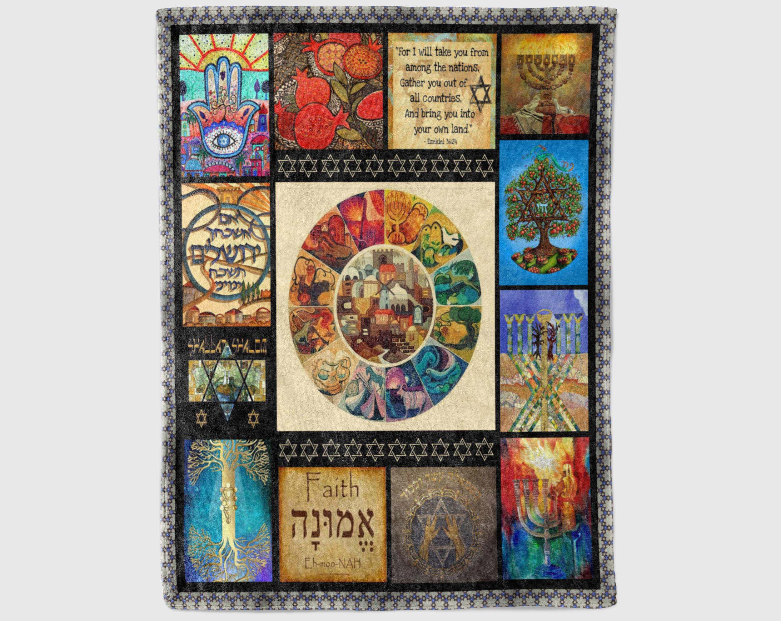 Jewish Culture Blanket, Hanukkah Blanket, Chanukah Blanket, Jews ...
