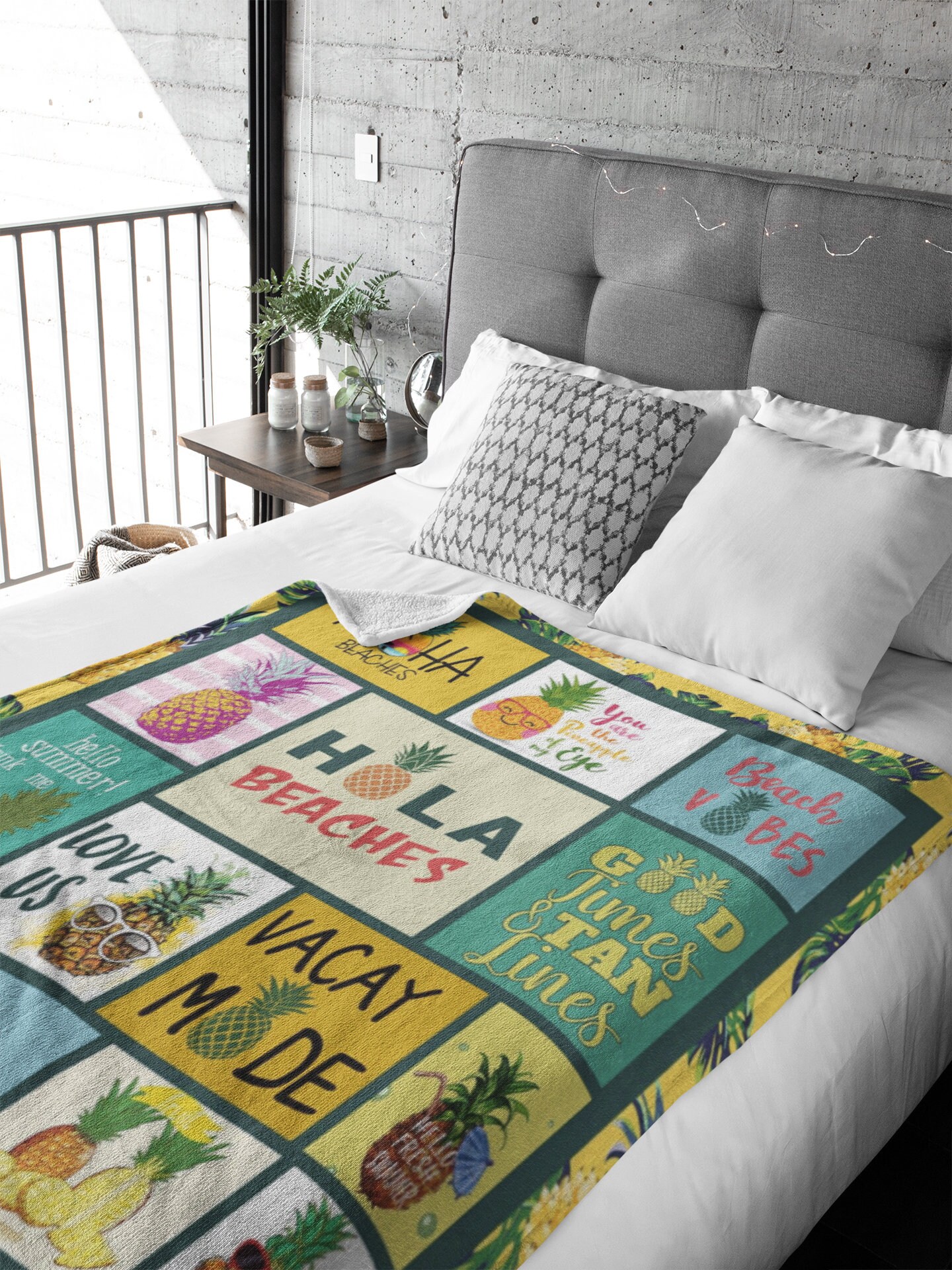 Pineapple Beach Blanket, Aloha Beaches Blanket, Summer Blanket, Beach ...
